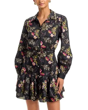 Cinq À Sept Emilienne Floral Shirt Dress