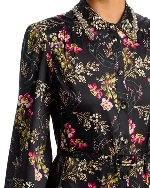Cinq À Sept Emilienne Floral Shirt Dress
