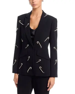 Cinq À Sept Embellished Safety Pin Blazer