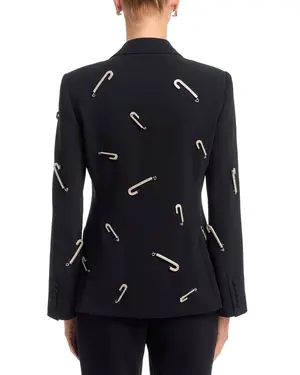 Cinq À Sept Embellished Safety Pin Blazer