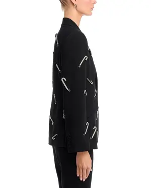 Cinq À Sept Embellished Safety Pin Blazer