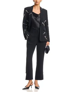 Cinq À Sept Kerry Rhinestone Pin Cropped Pants