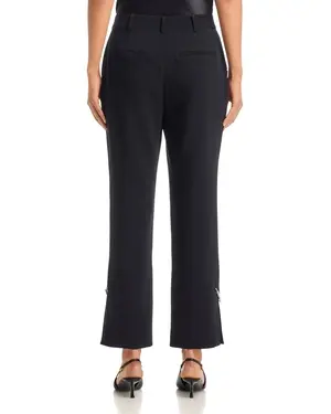 Cinq À Sept Kerry Rhinestone Pin Cropped Pants