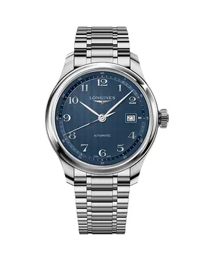 LONGINES Master Automatic Watch, 41mm - Blue/silver
