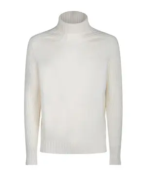 GRAN SASSO Long Sleeve Turtleneck Jumper - White