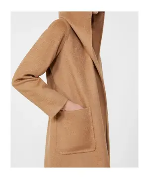 Max Mara Rialto Hooded Belted Coat - Camel