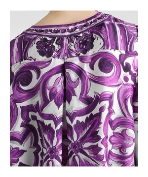 Dolce & Gabbana Graphic Print Long Sleeve Dress