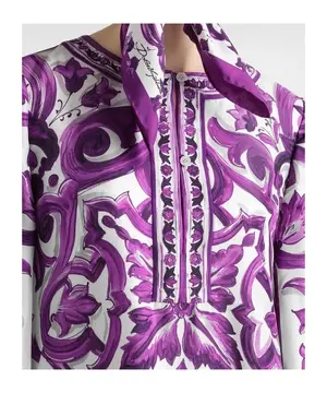 Dolce & Gabbana Graphic Print Long Sleeve Dress