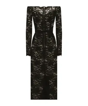 Dolce & Gabbana Floral Lace Midi Dress - No