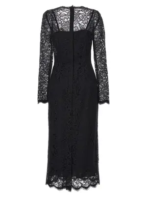 Dolce & Gabbana Floral Lace Midi Dress - No