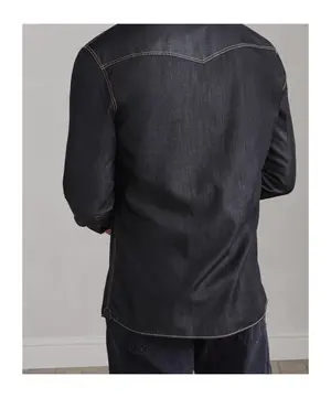 Brunello Cucinelli Denim Cotton Shirt