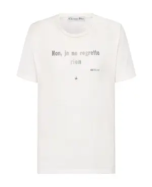 Dior Non, Je Ne Regrette Rien" T-shirt In Technical Cotton