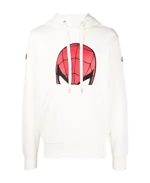 Moncler Spider-man Motif Hoodie - White