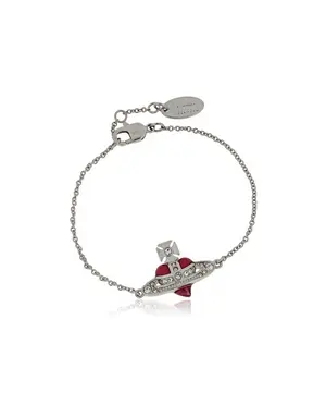 VIVIENNE WESTWOOD Diamante Heart Bracelet - Gray