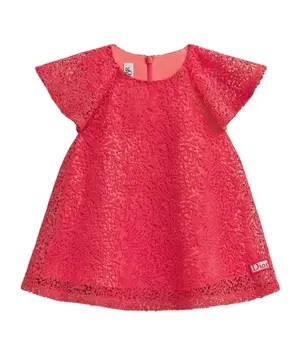 Dior Baby Flared Dress With Ruffled Sleeves - Fuchsia