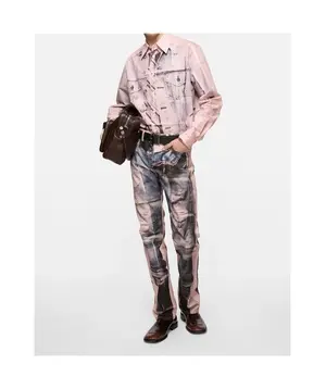 Acne Studios Buttoned Curved Hem Shirt - Pink
