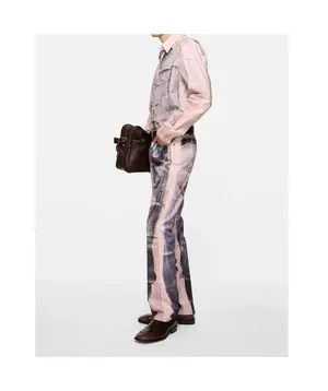 Acne Studios Buttoned Curved Hem Shirt - Pink