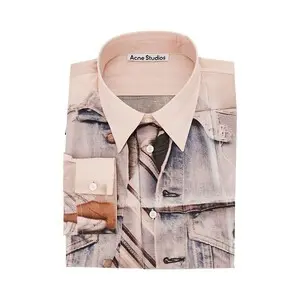 Acne Studios Buttoned Curved Hem Shirt - Pink