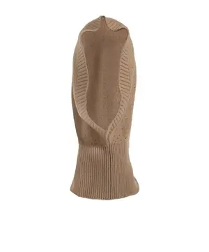 Max Mara Solid Color Knitted Hat - Camel