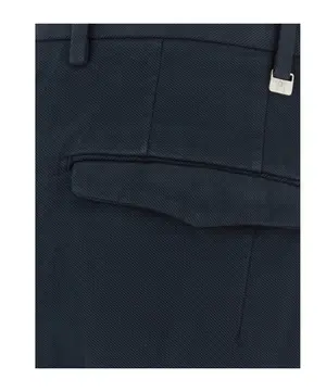 PT TORINO Tailored Trousers With Belt Loops - Navy Blue