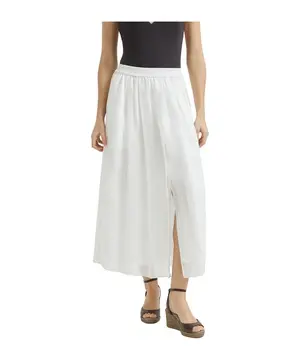 Brunello Cucinelli Cotton Midi Skirt - White