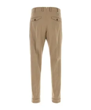 PT TORINO Tailored Trousers With Belt Loops And Folded Hemline