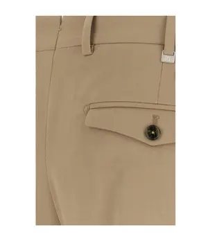 PT TORINO Tailored Trousers With Belt Loops And Folded Hemline