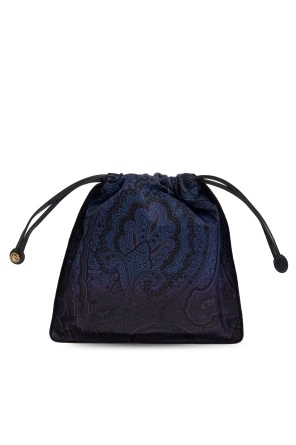 Etro Patterned Clutch - Navy Blue