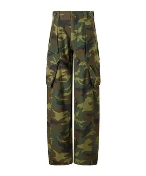 R13 Camouflage Cotton-canvas Barrel-leg Cargo Pants - Black