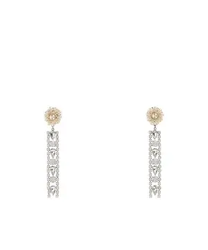 Alessandra Rich Embellished Metal Earrings