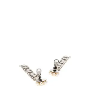 Alessandra Rich Embellished Metal Earrings