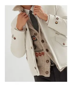 Brunello Cucinelli Padded Bomber Jacket