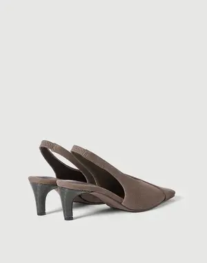 Brunello Cucinelli Suede Slingback Pumps