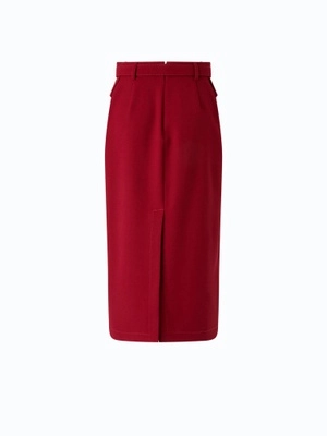 Pinko Belted Slit-detail Midi Skirt