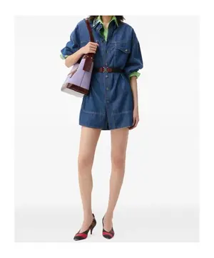 Versace Chambray Denim Mini Dress