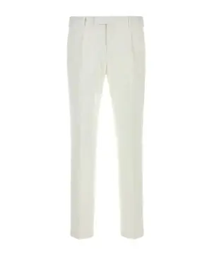 PT TORINO Casual Trousers With Belt Loops - White