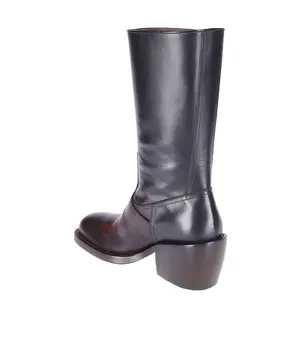Dries Van Noten Knee-high Zipped Boots With Buckle Detail