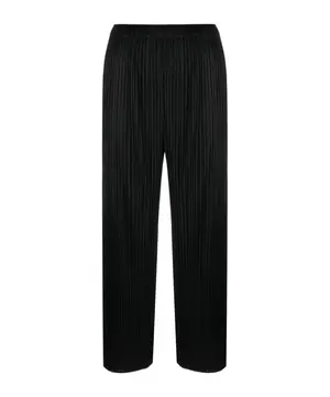 Issey Miyake Straight-leg Pleated Casual Pants - Black