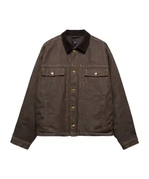 7 For All Mankind Corduroy Collar Denim Jacket