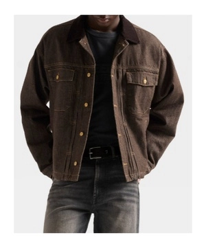 7 For All Mankind Corduroy Collar Denim Jacket