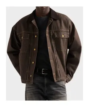 7 For All Mankind Corduroy Collar Denim Jacket