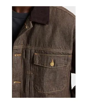 7 For All Mankind Corduroy Collar Denim Jacket