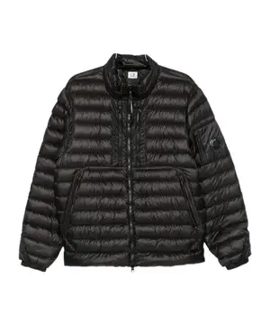 C.P. COMPANY Long-sleeve Stand-collar Down Jacket - Black