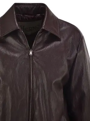Herno Long-sleeve Leather Jacket