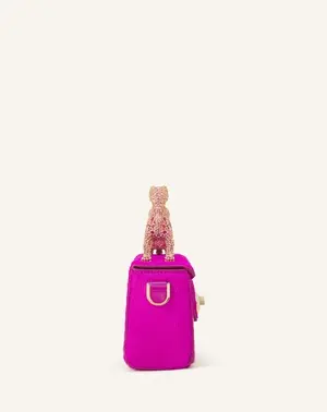LANVIN Pencil Cat" Nano Bag In Pony And Rhinestones