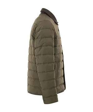 Herno Quilted Down Jacket With Contrasting Collar
