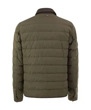 Herno Quilted Down Jacket With Contrasting Collar