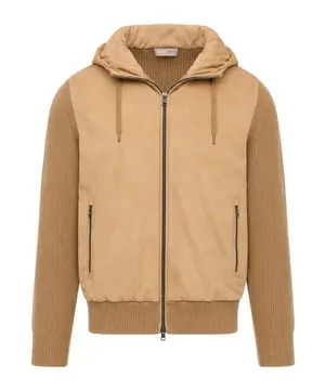 Herno Long-sleeve Zip-up Wool Cardigan With Hood