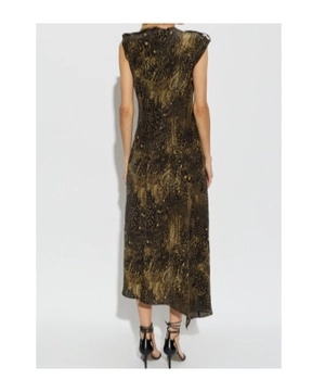 ALLSAINTS Sleeveless Asymmetrical Hem Printed Dress