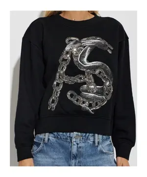 ALLSAINTS Embellished Crew Neck Long Sleeve Sweatshirt